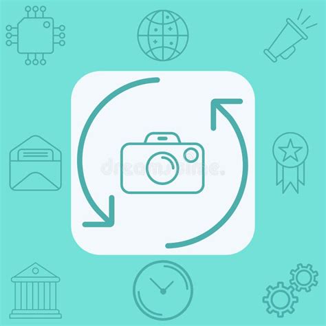 Rotate Camera Vector Icon Sign Symbol Stock Vector Illustration Of