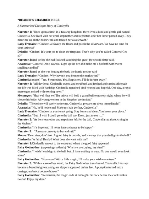 Final Script 1 Pdf Cinderella Fairy Tales