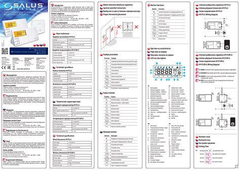 Salus Controls 091flv2 Digital Programmable Thermostat Technical