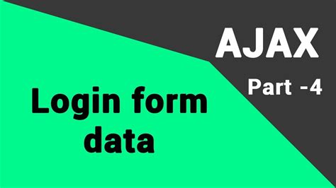 Ajax And Php Tutorial Login Through Ajax Part 4 Youtube