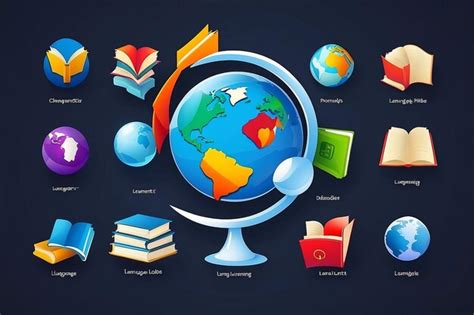 Premium Photo Language Learning App Logo