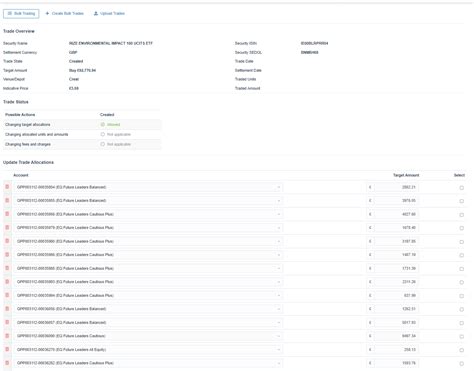 how to remove a specific trade transaction from a bulk trade