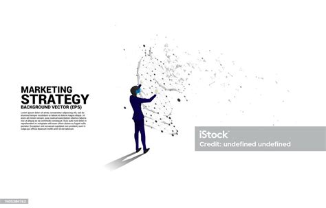 실루엣 남자는 체스 다각형으로 Vr 안경을 착용합니다 디지털 가상 현실 기술과 Ar의 개념 3차원 형태에 대한 스톡 벡터 아트