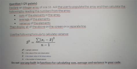 Solved Question 3 25 Points Declare An Integer Array Of