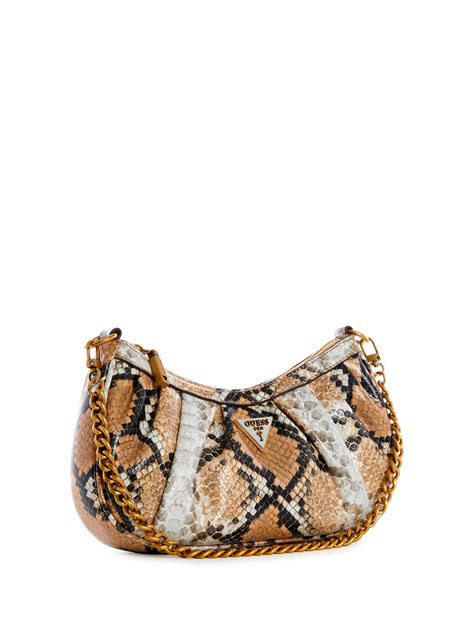 Natural Python Mariana Shoulder Bag Guess