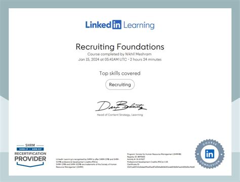 Linkedin Certification Nikhil Meshram