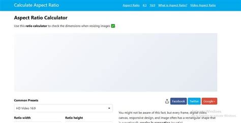 Top 5 Aspect Ratio Calculators Online