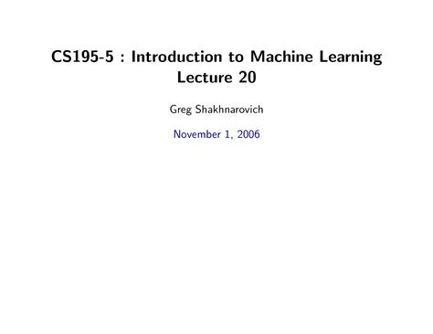 Lecture Notes On Generative Model For A Gaussian Mixture Csci Xlist