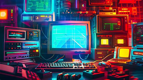 A Nostalgic 90 S Computer Interface Background With Old School Icons Colorful Windows Ai