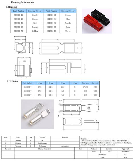 SD180A Quick Disconnect Power Terminals Connectors Manufacturer SD180A