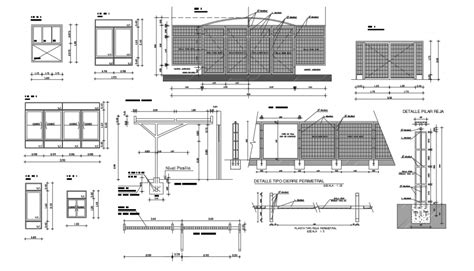Cad Drawings Details Of Perimeter Fencing Detail Autocad File