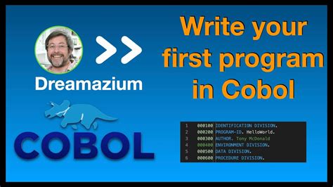 Your First Cobol Program Youtube