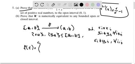 solved 5 a prove that the function f x defines a bijection from r the 1 x set of positive