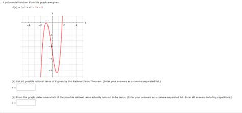 a polynomial function p and its graph are given px 3xx2 7x 5 a list