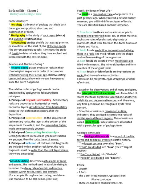 Earth And Life Quiz 2 Reviewer Pdf Geologic Time Scale Geology
