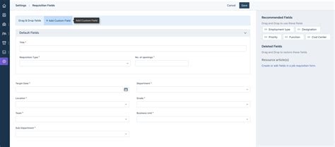 Customizing The Job Requisition Form In Freshteam Freshteam Support