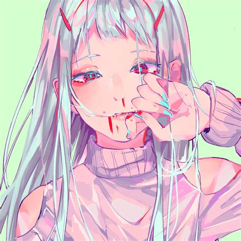 Nosebleed Anime Girl