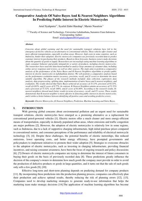 pdf comparative analysis of naïve bayes and k nearest neighbors