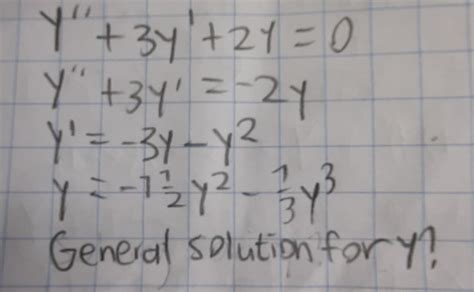 Im Supposed To Find The General Solution For Y Is This A Correct