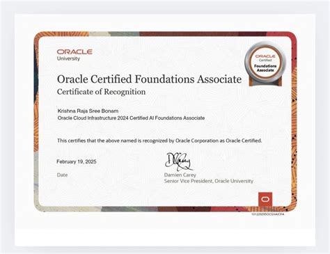 Keeplearning Oraclecertified Cloudcomputing Techgrowth Nextstep Krishna Raja Sree Bonam
