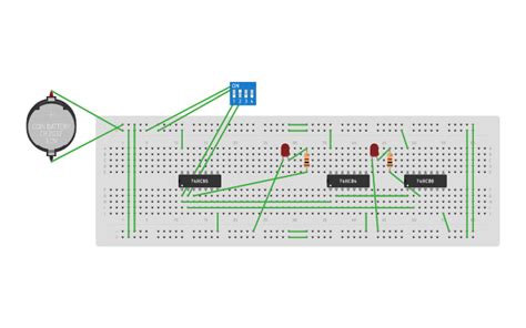 Circuit Design Half Subtractor Tinkercad