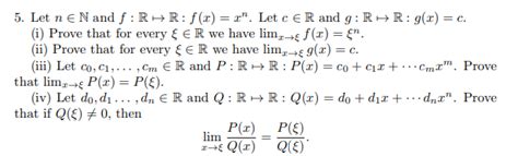 Solved Let N ∈ N And F R 7→ R F X X N Let C ∈ R And