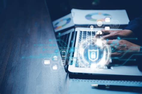 Cybersecurity And Privacy Concepts To Protect Data Lock Icon And Internet Network Security