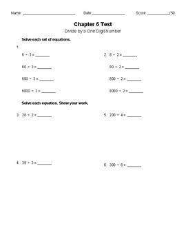 Divide By A One Digit Number By Coffee To Education TpT