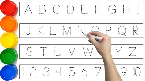 Lets Learn How To Read And Write Abcd And 1234 For Beginners Srithi