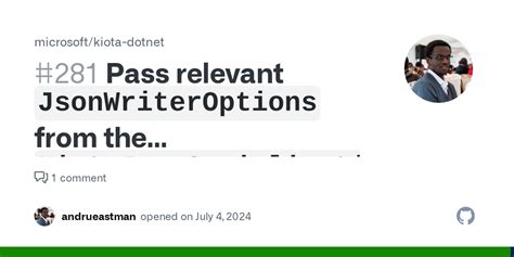 Pass Relevant `jsonwriteroptions` From The