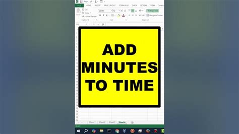 Add Minutes To Time In Excel Excel Exceltips Exceltricks
