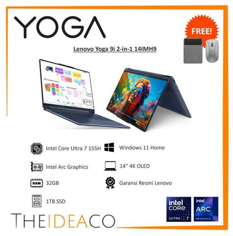 Jual Lenovo Yoga 9 2 In 1 83ac004vid Core Ultra 7 155h 32gb 1tb Ssd 14 4k Touch Pen W11 Evo Di