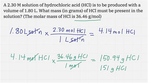 Using Molarity In Calculations Worksheet