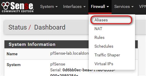 pfSense 防火牆基本設定 五 Create Alias and NAT port forward