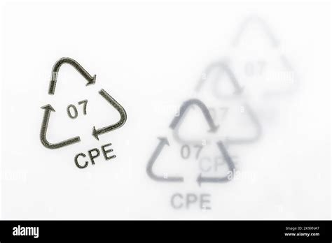 Close Up Shot Of 07 Plastic Resin Code Resin Identification Code 7 On Plastic Packaging Here