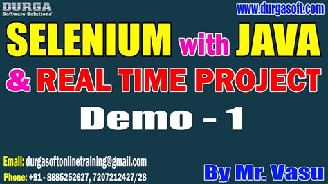 selenium with java tutorials demo 1 by mr vasu on 13 03 2023 8 30am ist youtube