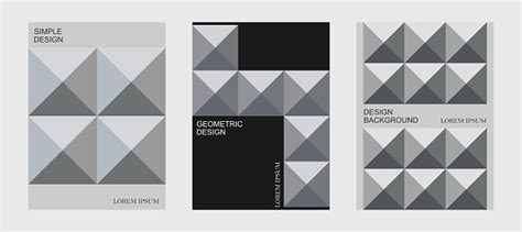 회색 추상 입체 사각형 타일 바닥 질감 브로셔 템플릿 포스터 레이아웃 표지 배경 컬렉션의 벡터 세트 3차원 형태에 대한 스톡 벡터 아트 및 기타 이미지 Istock