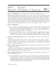 Hw3 Sol CS 170 Algorithms Spring 2013 C Papadimitriou P Raghavendra 1 15 Pts HW 3 Fixed