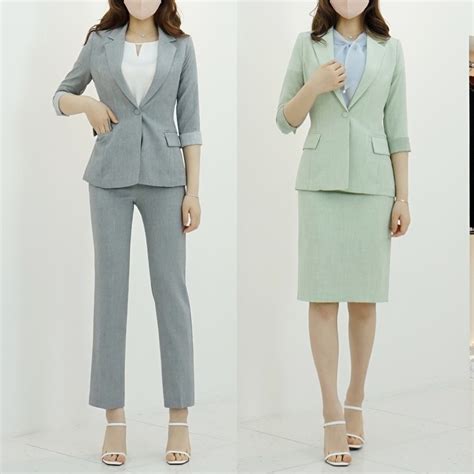 테일러드 자켓 슬랙스 스커트 쓰리피스 정장세트 스타일라떼