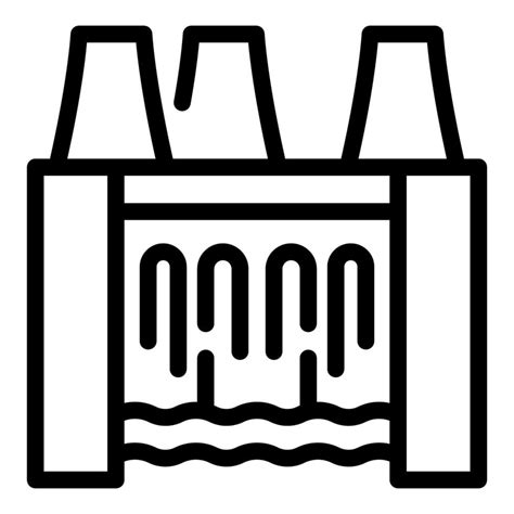 Simplified Hydroelectric Power Plant Icon 46044296 Vector Art At Vecteezy