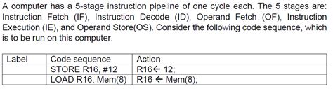 A Computer Has A Stage Instruction Pipeline Of One Chegg