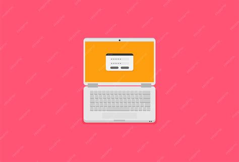 Premium Vector Flat Vector Laptop Isolated On Color Background