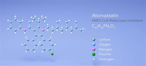 Atorvastatin Molecule Structural Chemical Formula Ball And Stick Model Isolated Image Lipitor