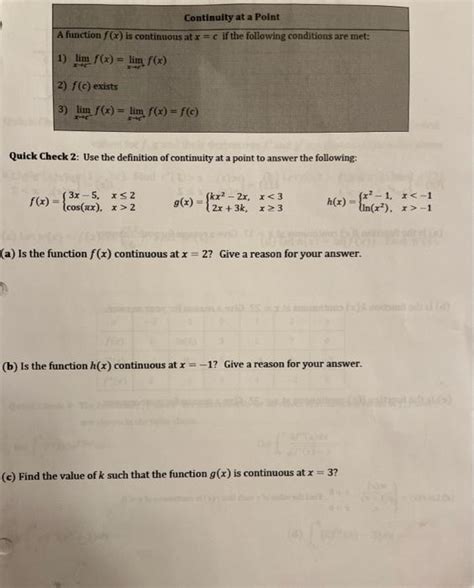 Solved Continuity At A Point A Function F X Is Continuous Chegg
