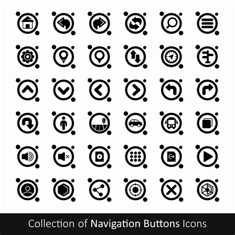 Navigation Buttons Icon Design Symbols 50045071 Vector Art At Vecteezy