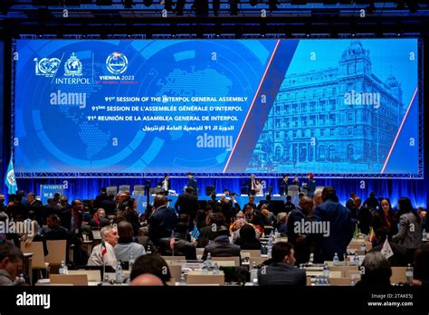 Vienna Vienna Austria 1st Dec 2023 Closing Ceremony Of The 91st Interpol General Assembly