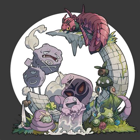 Lanjiujiu Arbok Budew Ekans Grimer Gulpin Roselia Pokemon Scolipede Trubbish Venipede