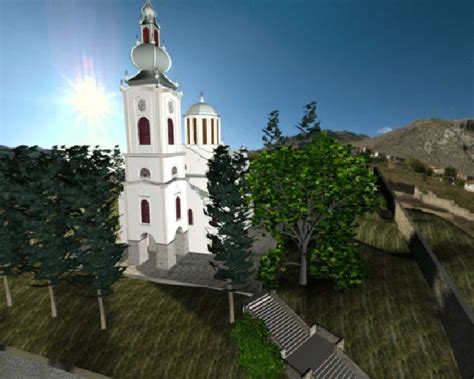 a rendered image of the virtually reconstructed church download