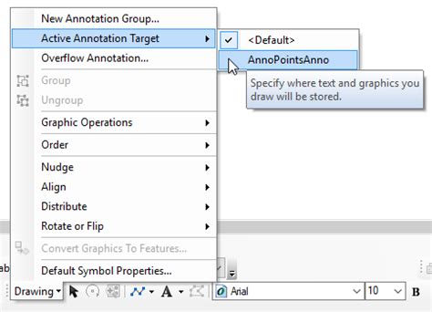 Arcgis Desktop In Arcmap Can I Save A Graphic Line Pointer Within Annotation Geographic