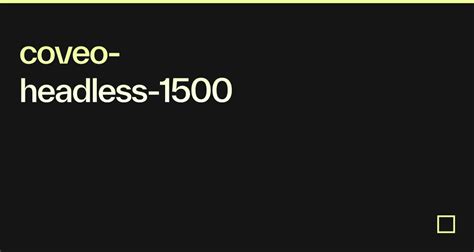 Coveo Headless 1500 Codesandbox